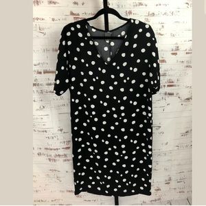 ICHI | Dresses | Ichi Spotty Shift Dress Black White Polka Dot | Poshmark